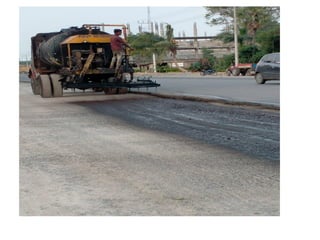 Bitumen road construction work in bapatla with depth | PPT