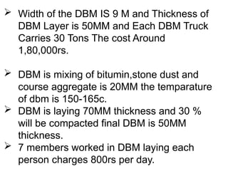 Bitumen road construction work in bapatla with depth | PPT