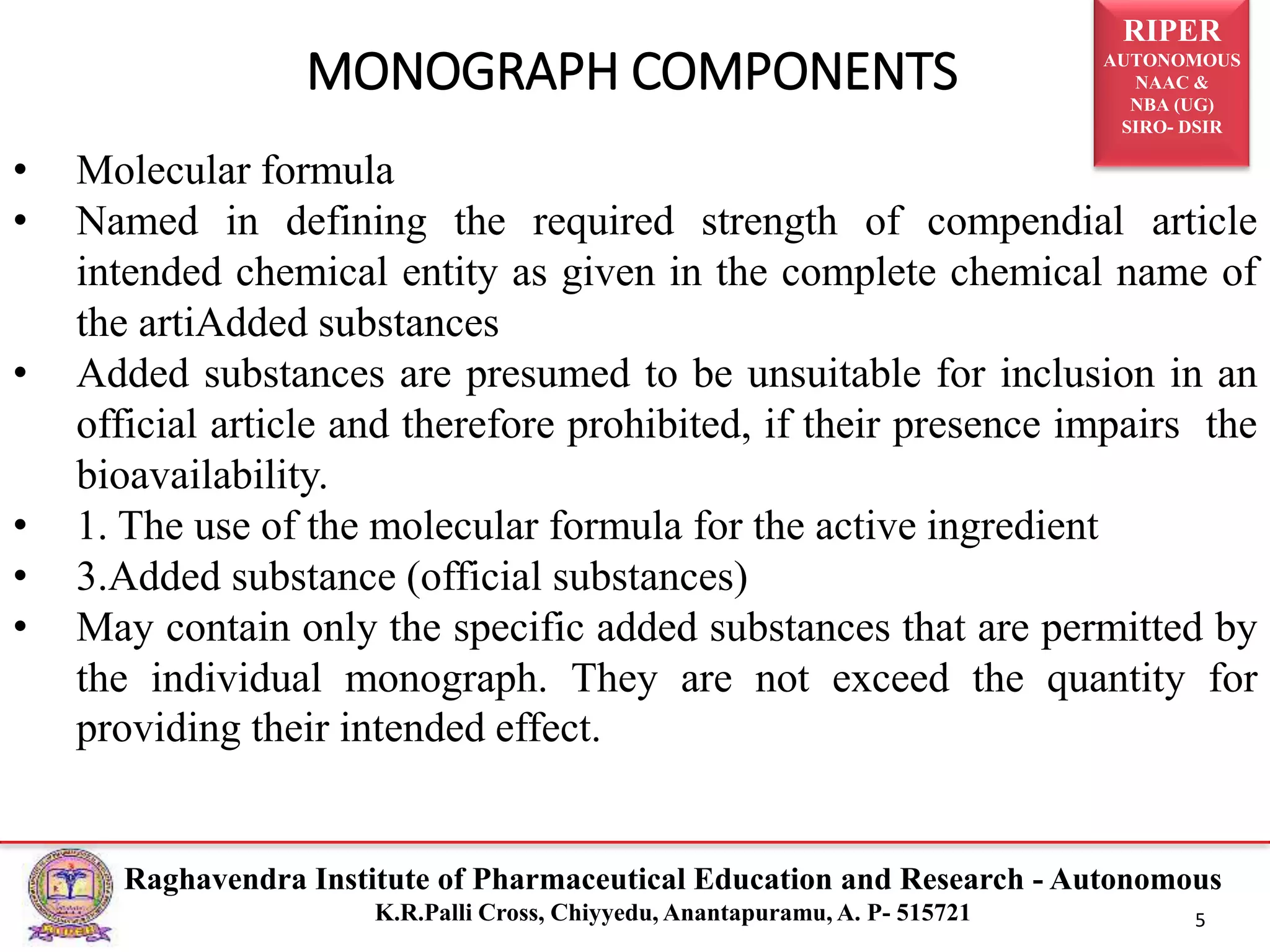 MONOGRAPHS OF HERBAL DRUGS | PPTX