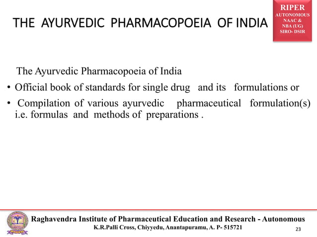 MONOGRAPHS OF HERBAL DRUGS | PPTX