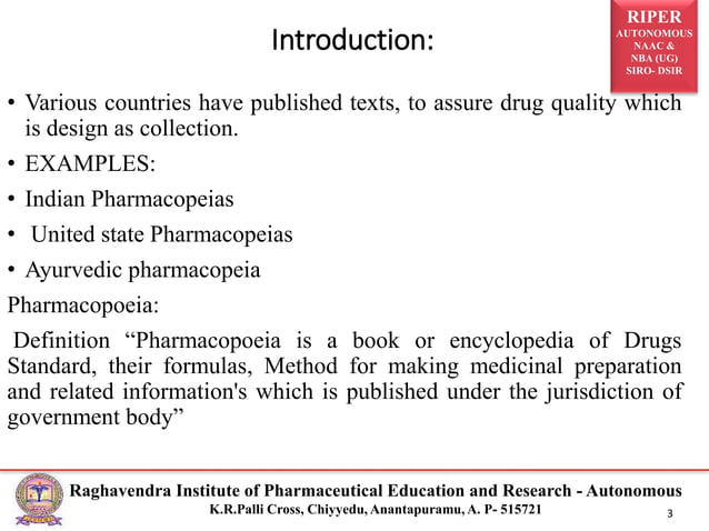 MONOGRAPHS OF HERBAL DRUGS | PPTX