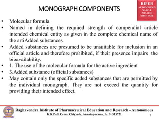 MONOGRAPHS OF HERBAL DRUGS | PPTX