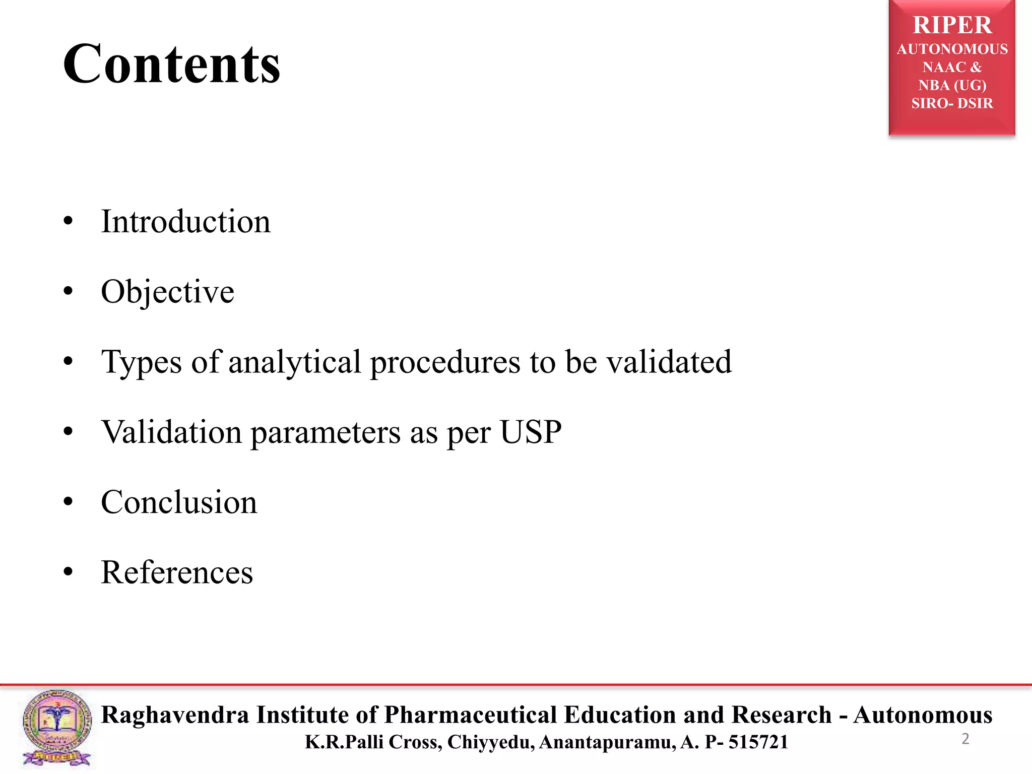 Analytical method validation as per USP | PPTX