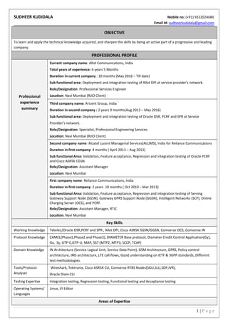 Sudheer kudidala resume | DOC