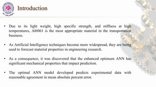 Experiment with the Multivolt Drop Technique to Predict the Physical Properties of Al6061 using ...