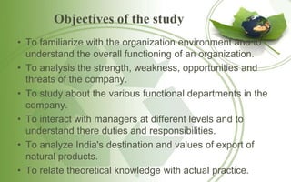 Sudheesh organiations study at avt natural products | PPTX