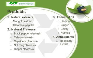 Sudheesh organiations study at avt natural products | PPTX