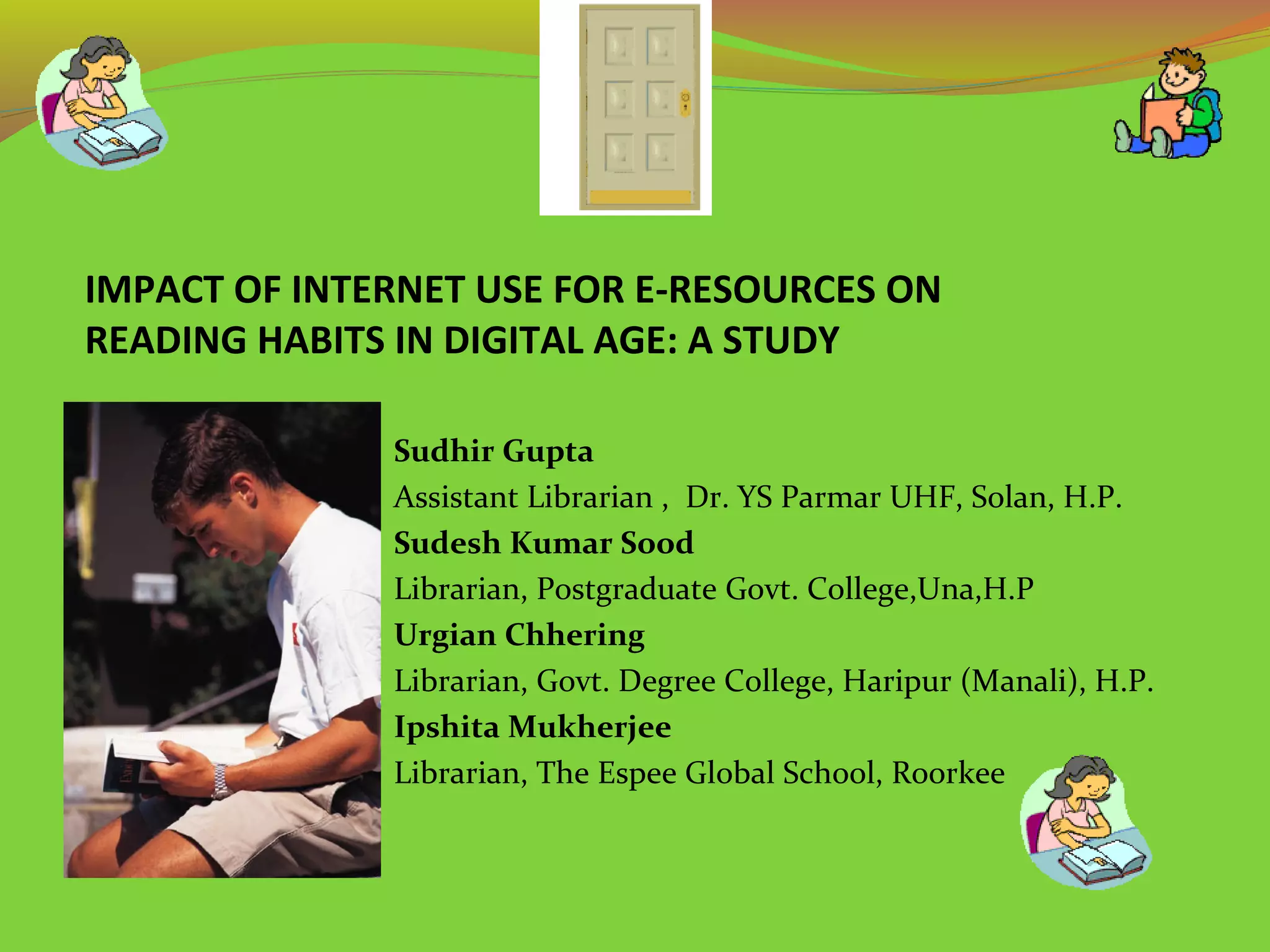 Impact of internet on reading habits | PPT