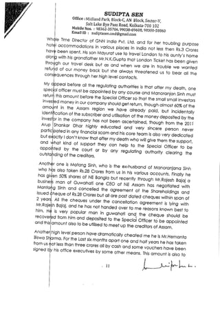 Sudipta sen-letter-to-cbi | PDF