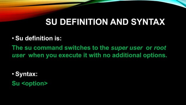 Sudo` | PPTX | Operating Systems | Computer Software and Applications