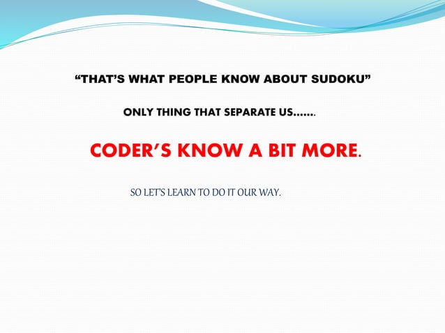Sudoku | PPTX | Programming Languages | Computing