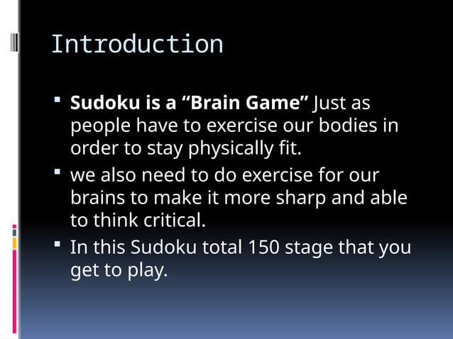 Sudoku_Brain_development_game_in_PHP.pptx | Web Development | Internet