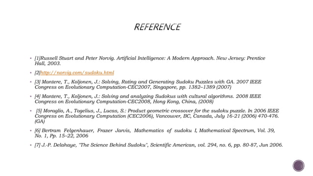 Solve Sudoku Using Constraint Propagation Search And Genetic Algorithm Ppt