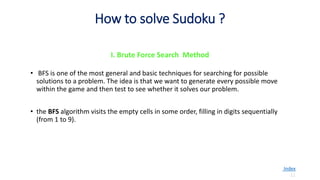 Sudoku solver | PPTX