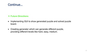 Sudoku solver | PPTX