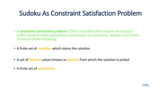 Sudoku solver | PPTX