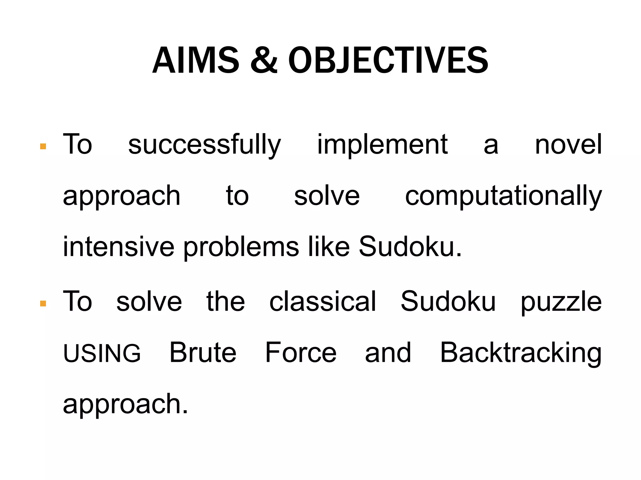 Sudoku solver ppt | PPTX