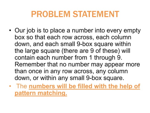 Sudoku solver ppt | PPTX