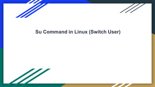 Sudo & su commands | PPTX