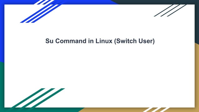 Sudo And Su Commands Ppt 1488