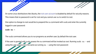 Sudo & su commands | PPTX