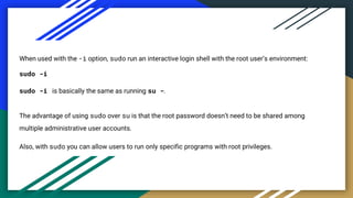 Sudo & su commands | PPTX