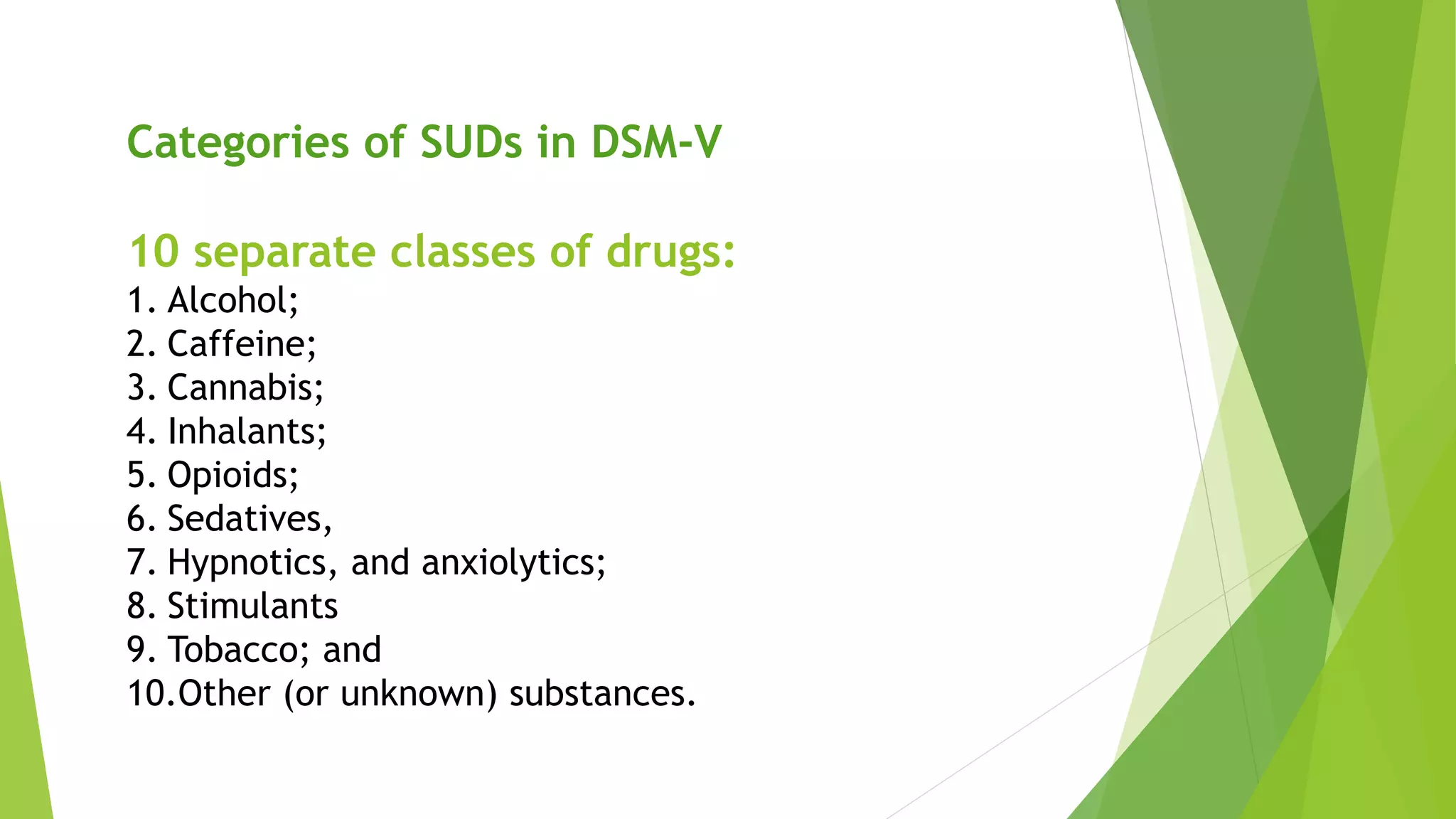 Substance Use Disorders in DSM-V | PPTX