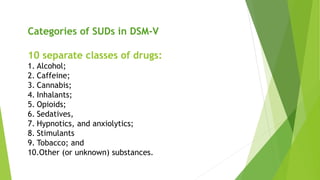 Substance Use Disorders in DSM-V | PPTX