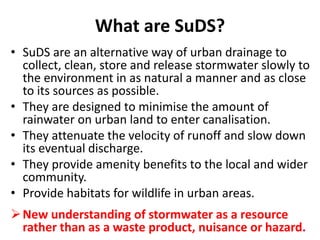 Critical assesment of the Sustainable Urban Drainage component of the ...
