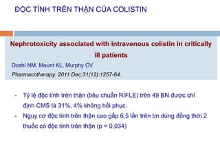 Su dung colistin | PPT