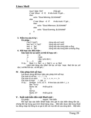Su dung linux shell | PDF