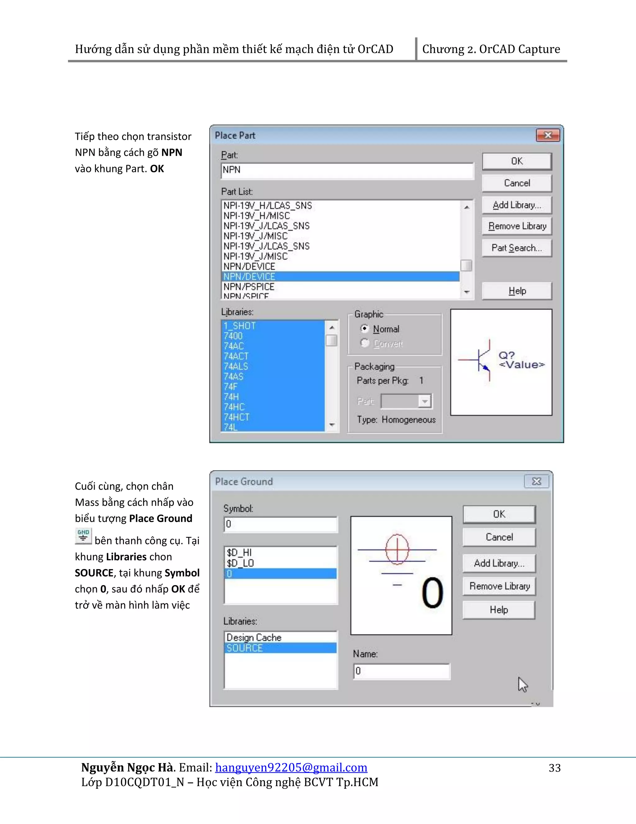 Su dung orcad 9.2 | PDF