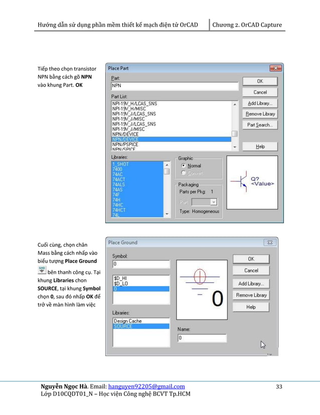 Su dung orcad 9.2 | PDF