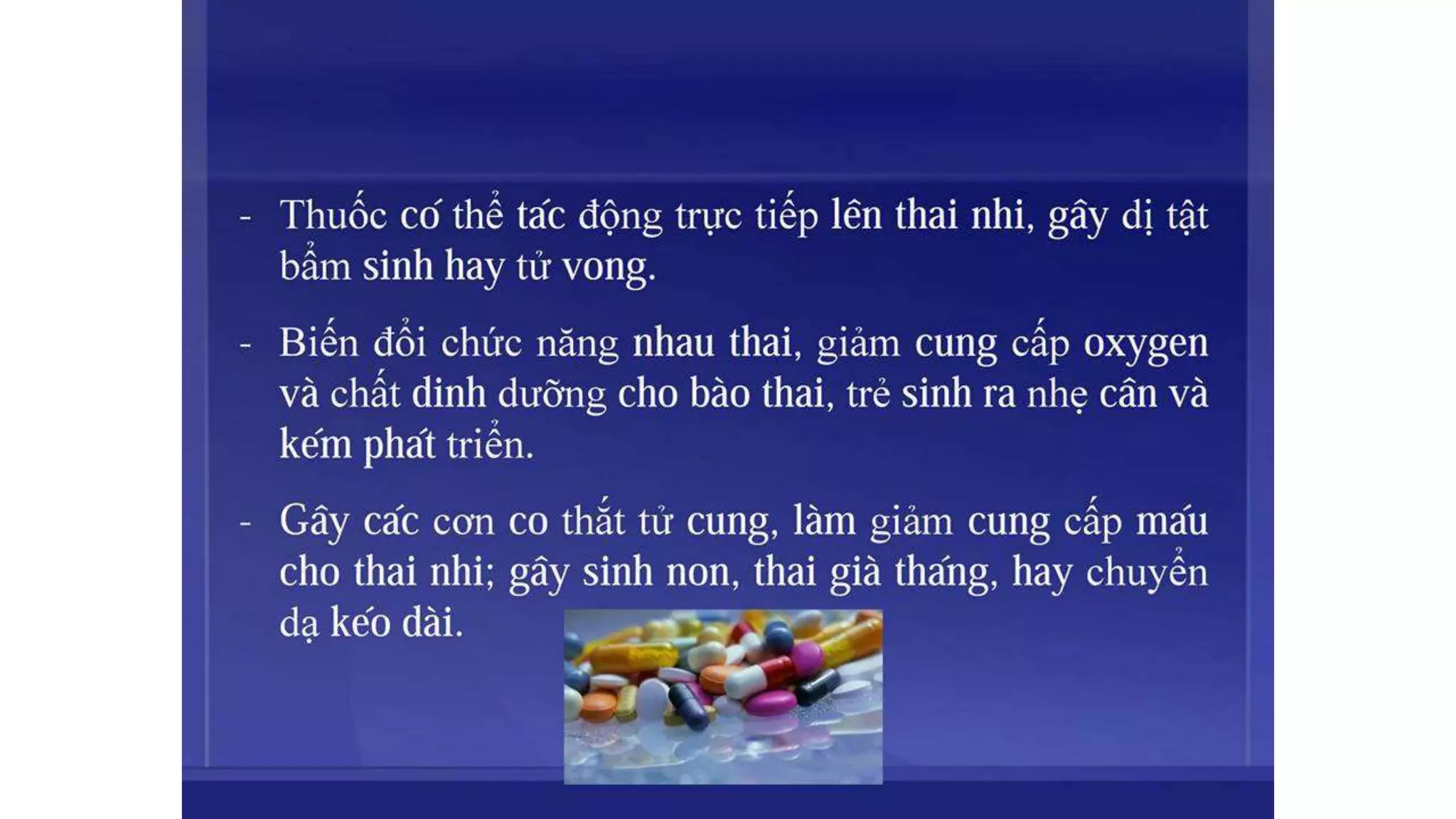 Su dung thuoc phu nu co thai | PPT