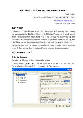 Su dung unicode | PDF
