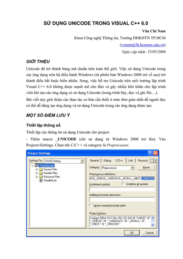 Su dung unicode | PDF