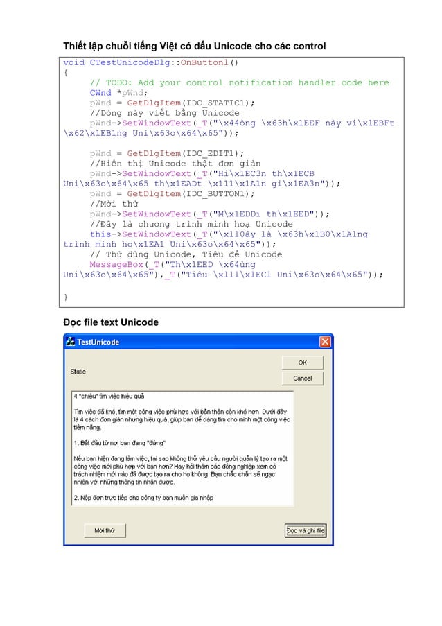 Su dung unicode | PDF