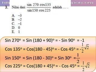 Sudut sudut istimewa trigonometri | PPTX