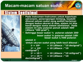 Sudut dan bidang | PPT