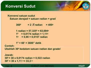 Sudut dan bidang | PPT