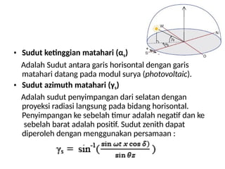 sudut deklanasi, zenith, azimuth, matahari | PPTX