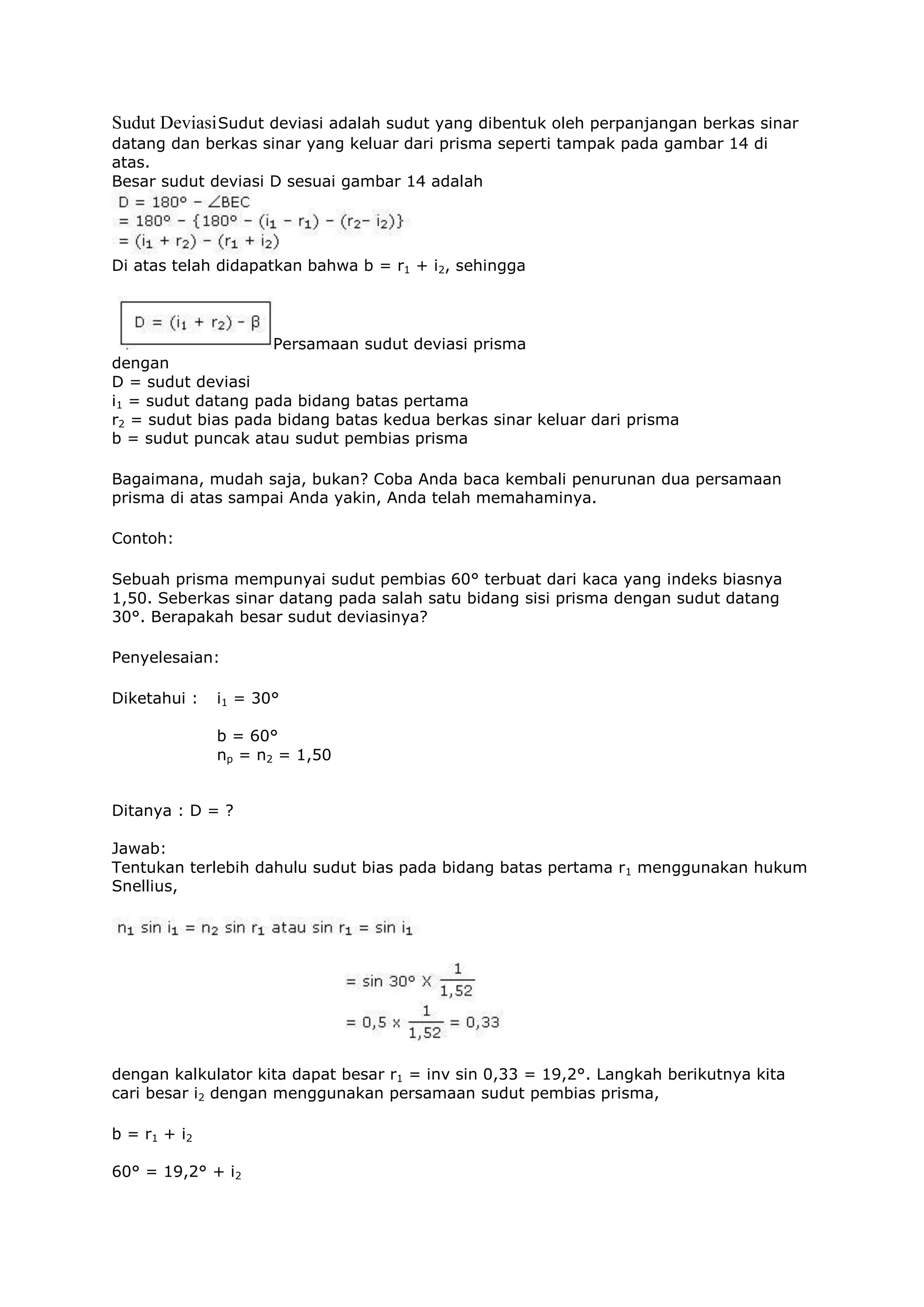 Sudut deviasi | DOCX