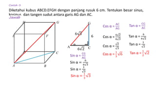 Sudut geometri materi SMA kelas dua belas | PPTX