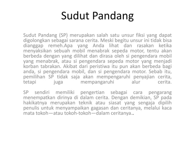 Sudut pandang | PPTX