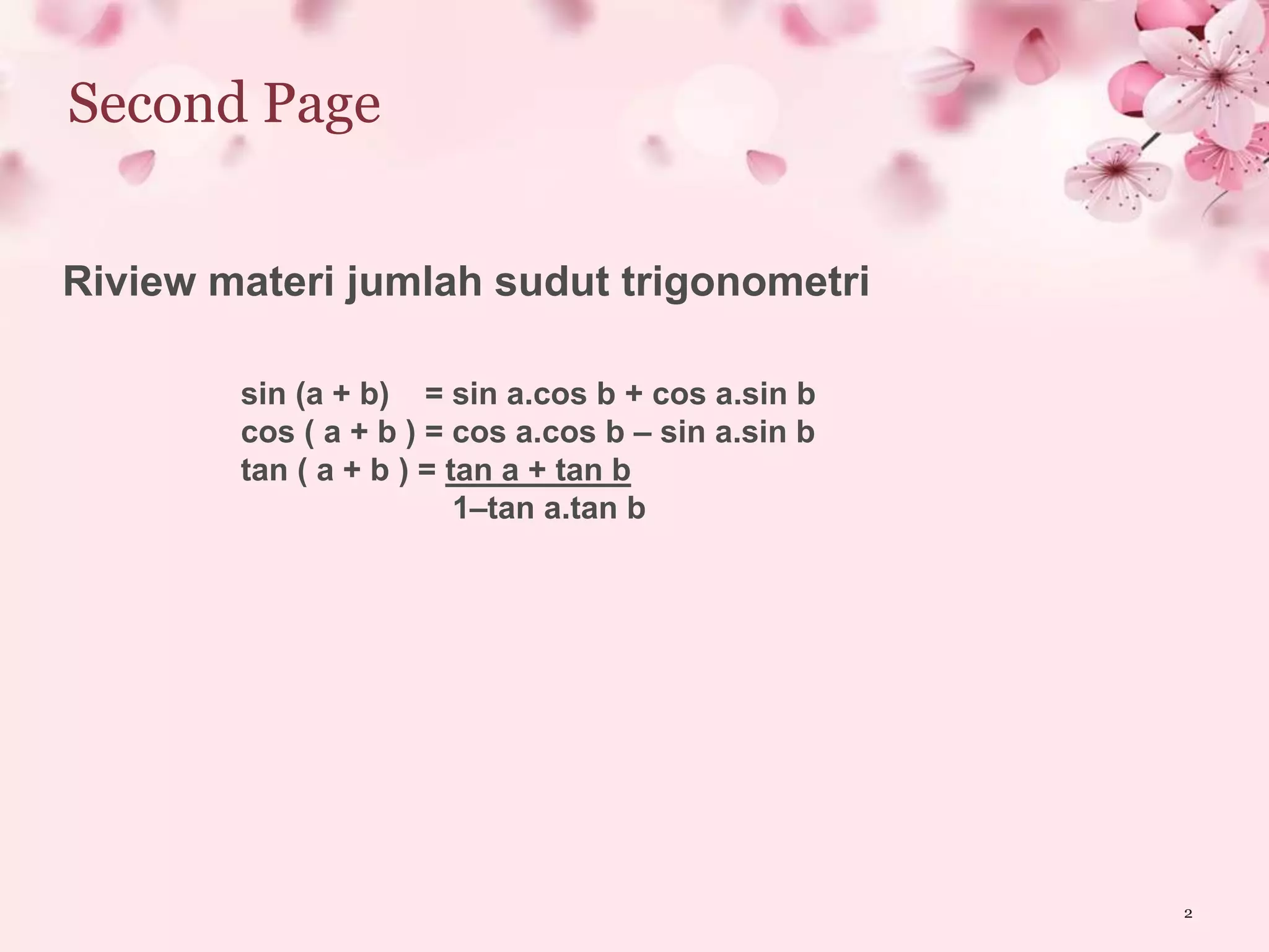 Sudut rangkap trigonometri | PPTX