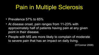 Sue Barnes - Pain management and Multiple Sclerosis | PPT