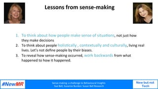Sense-making – a challenge to behavioural insights | PPT