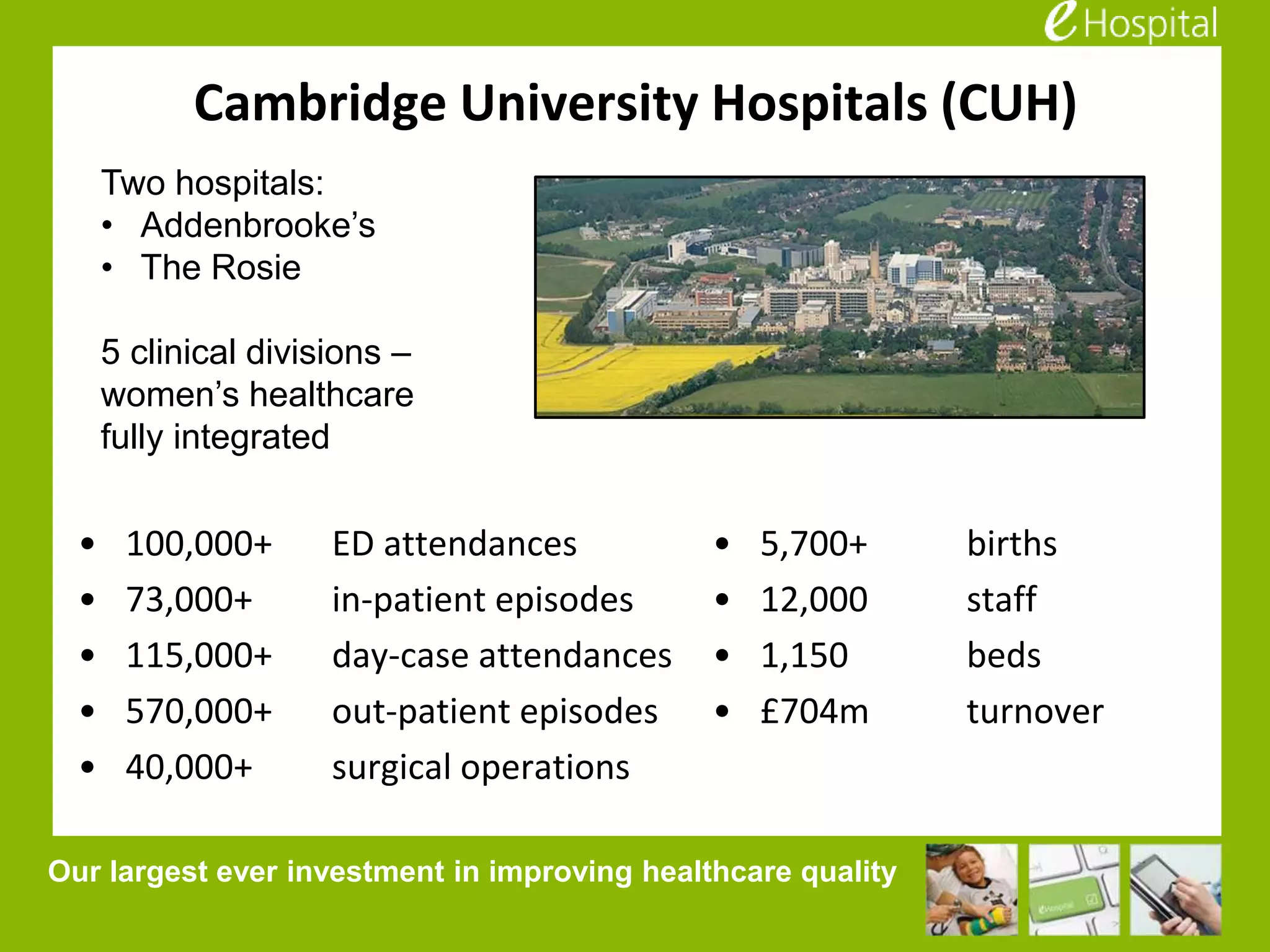 eHospital - changing everything we do at Cambridge University Hospitals ...