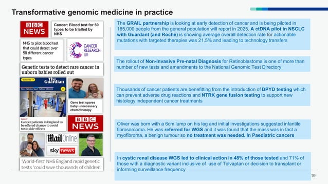 Genomics strategy and implementation in the NHS in England | PPT