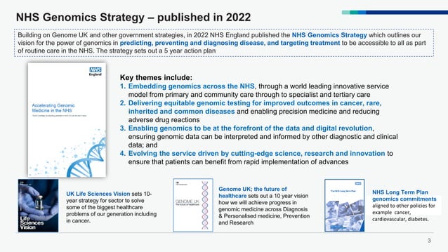 Genomics strategy and implementation in the NHS in England | PPT